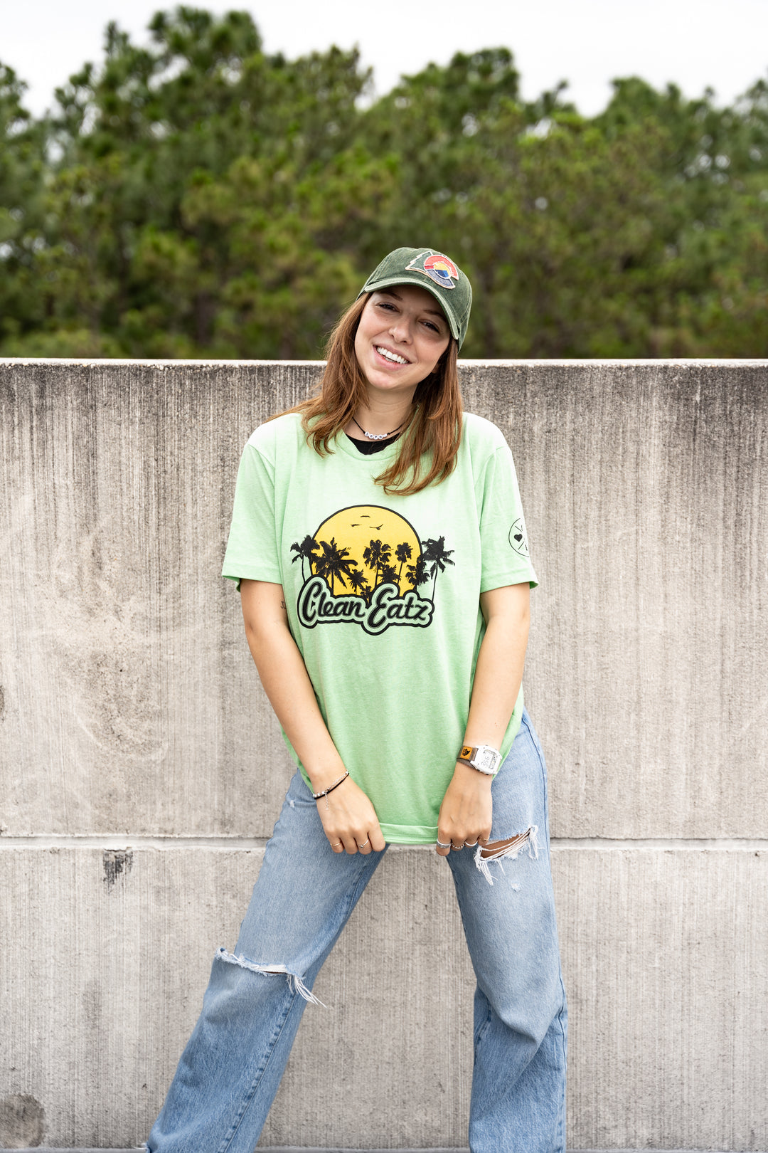 Palm Scene Crew Neck T-Shirt – Clean Eatz Merch