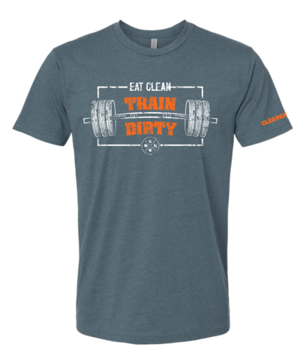 Eat Clean Train Dirty Barbell Indigo CE24 – Clean Eatz Merch