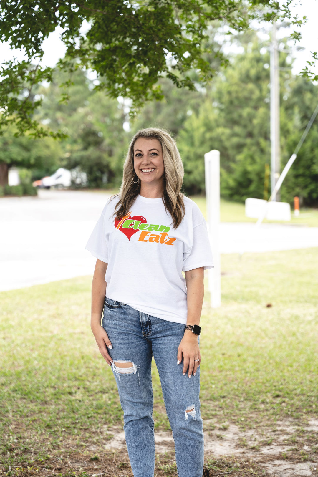 Unisex Retro Logo Crew Neck T-Shirt – Clean Eatz Merch