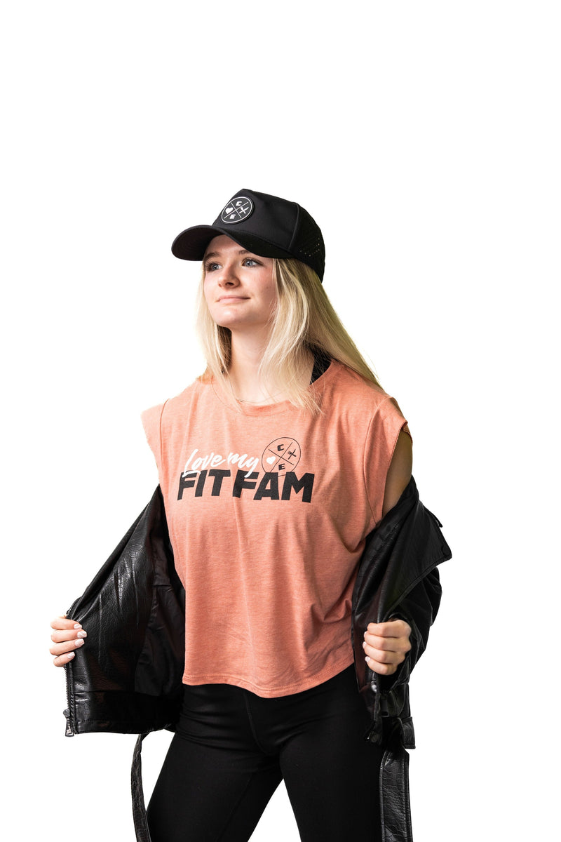 Love My Fit Fam - Cropped Muscle Tee – Clean Eatz Merch